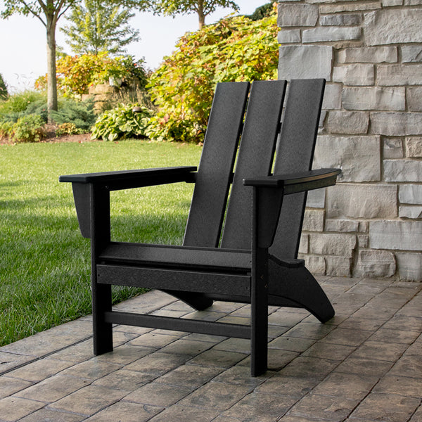 Polywood Slate Grey Modern Adirondack Chair Schneiderman s Furniture