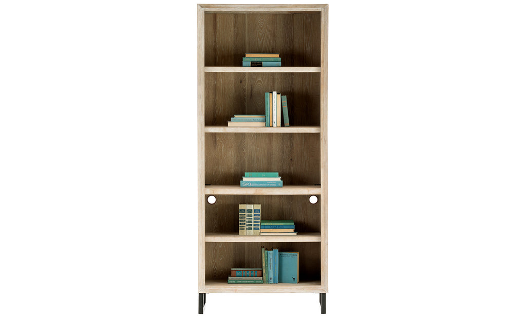 Harper Point Khaki Open Bookcase | Schneiderman's Furniture