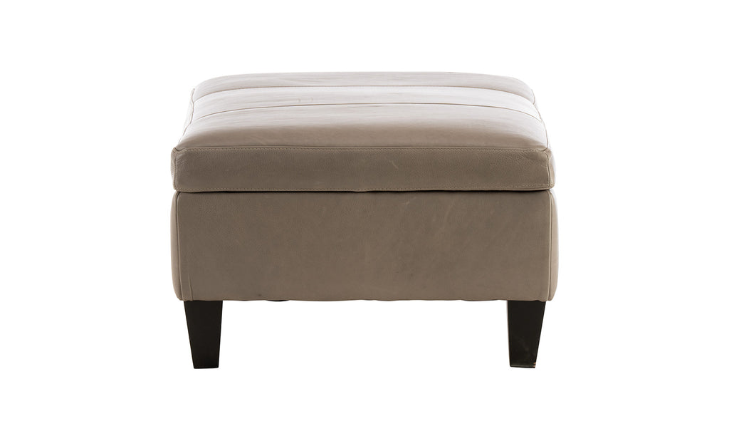 Medium Leather Storage Ottoman | Schneiderman's Furniture