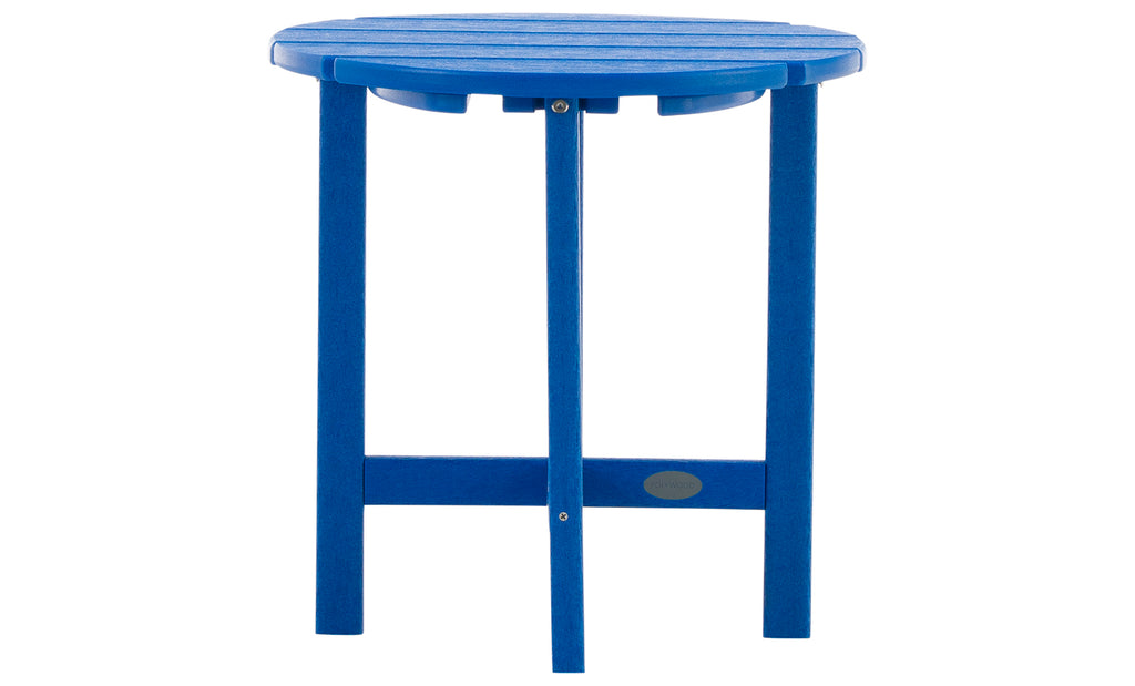 Polywood Pacific Blue Round Side Table | Schneiderman's Furniture