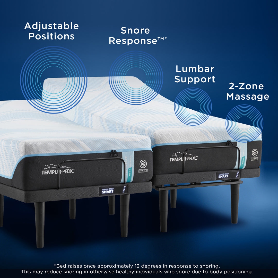 Tempur Pedic Tempur Ergo 3.0 Smart Power Base Split King Schneiderman s Furniture