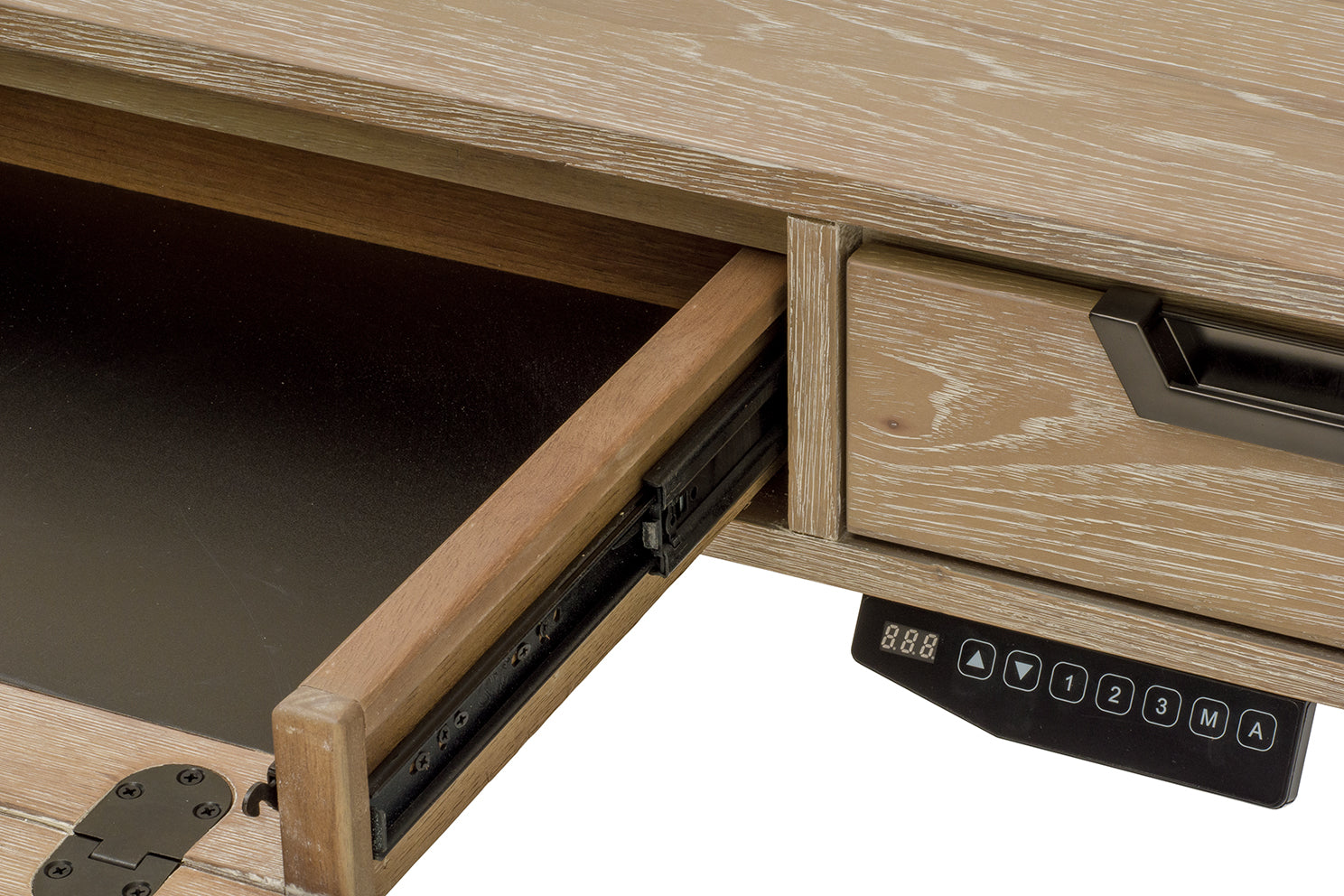 Harper Point Khaki Adjustable Desk | Schneiderman's Furniture