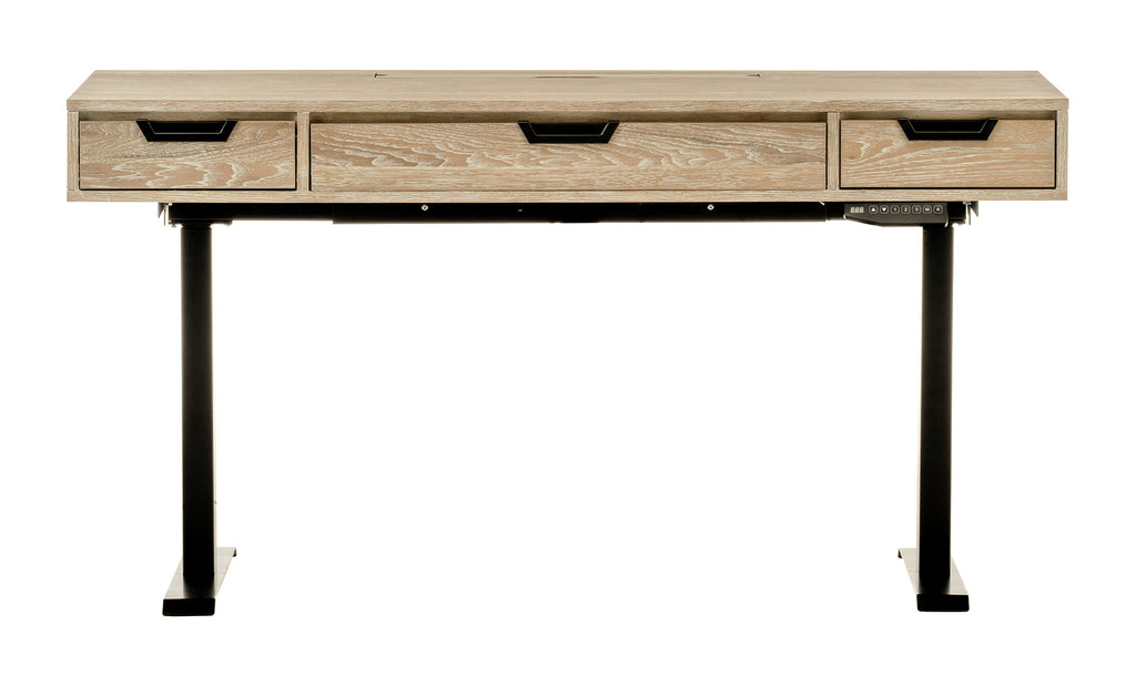 Harper Point Khaki Adjustable Desk | Schneiderman's Furniture