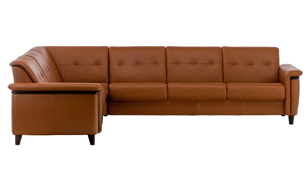 Stressless Flora 3-Piece Leather Sectional | Schneiderman's Furniture
