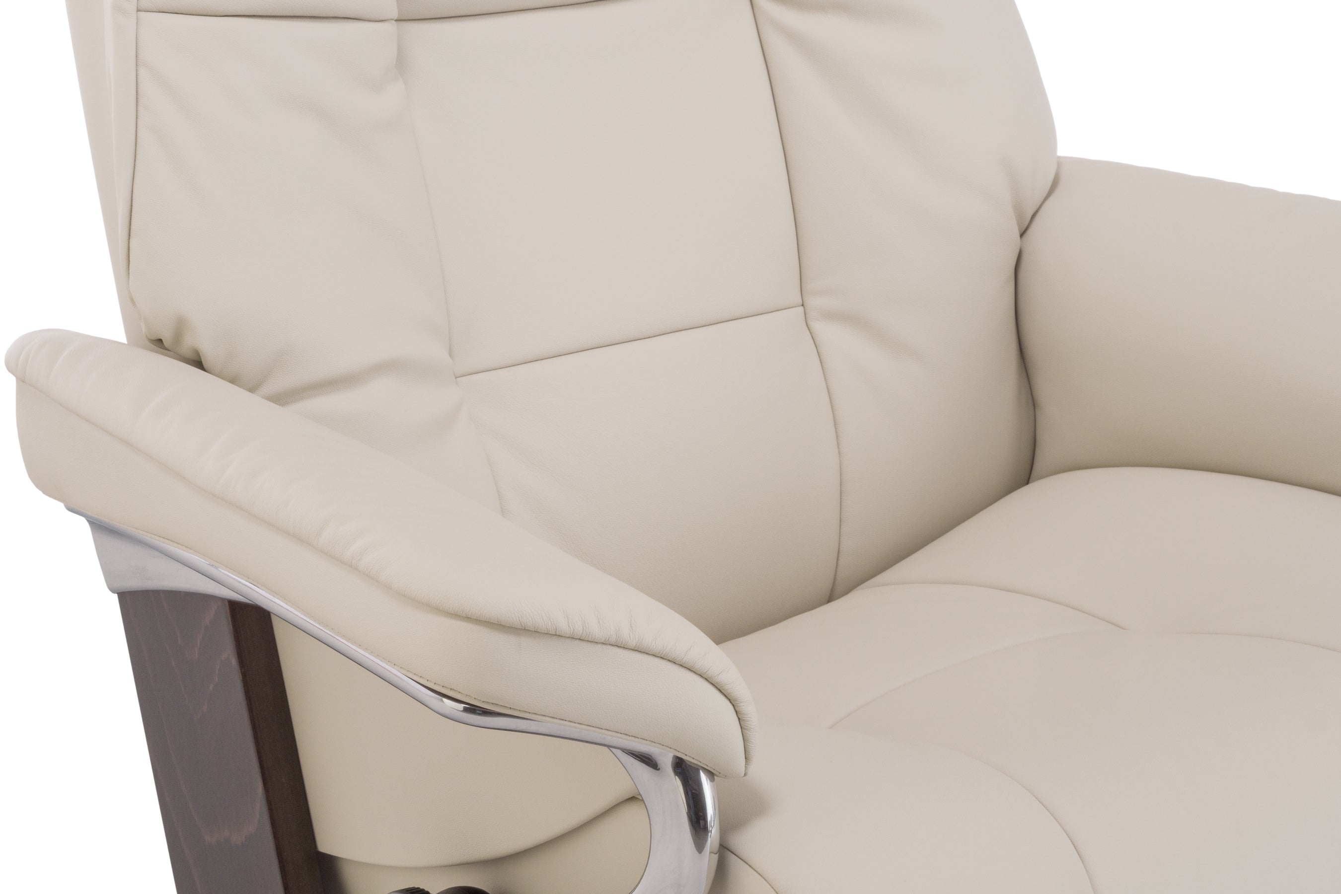 Stressless Mayfair Light Grey Chair and Ottoman (Large) | Schneiderman ...