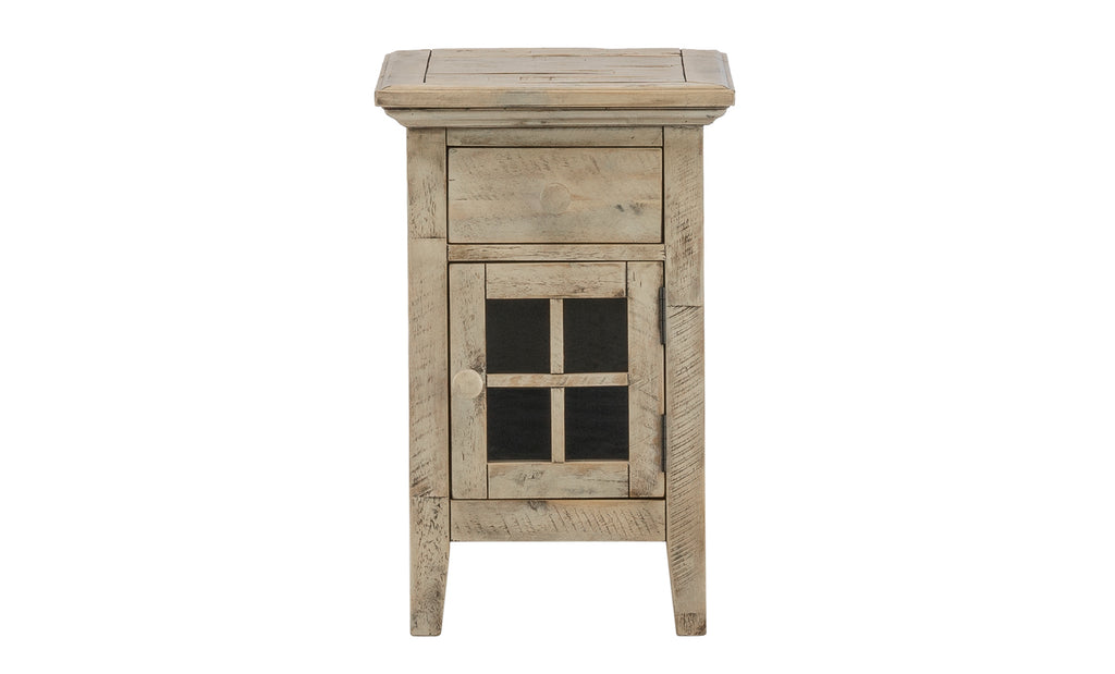 Rustic Shores Vintage Cream Chairside Table | Schneiderman's Furniture