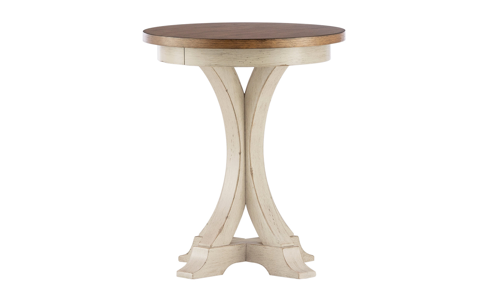 Farmhouse Reimagined Round Chairside Table | Schneiderman's Furniture
