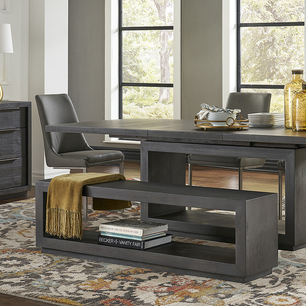 Oxford Basalt Grey Bench | Schneiderman's Furniture