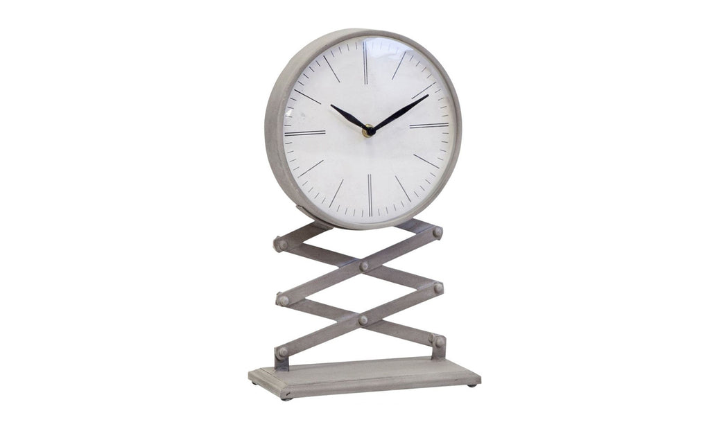 Utopia Scissor Table Clock | Schneiderman's Furniture